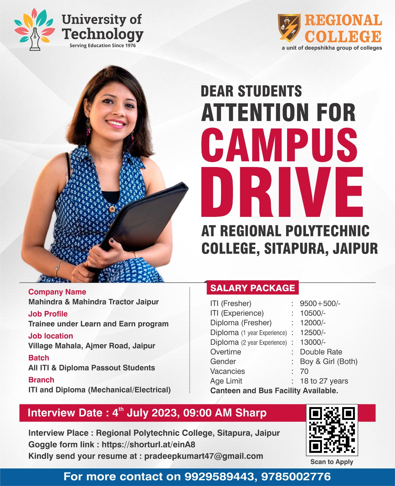 Deepshikha College in association with Regional College Conducts Campus Drive for Mahindra ...